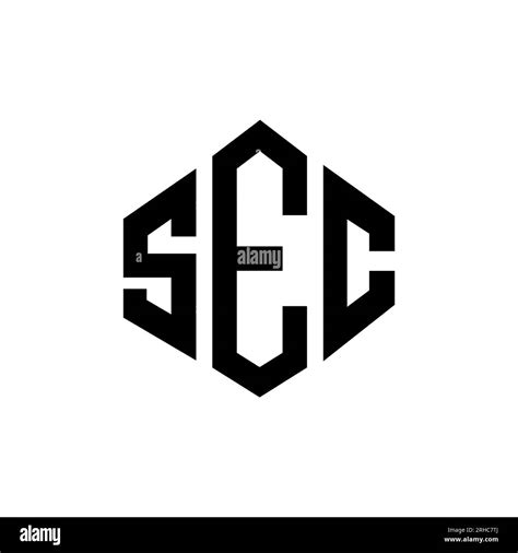 Sec Logo Mit Polygonform Sec Polygon Und Würfelförmiges Logo Sechseckige Vektor Logo Vorlage