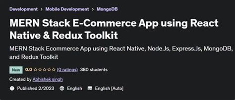 Mern Stack E Commerce App Using React Native And Redux Toolkit