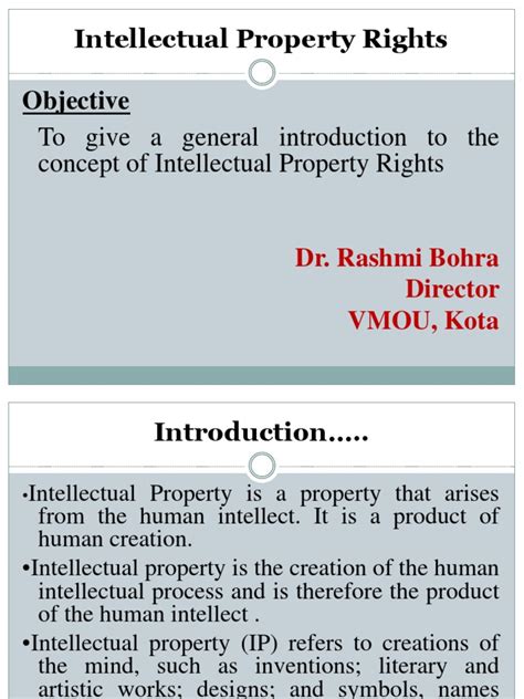 Ipr Introduction Pdf Intellectual Property Trade Secret