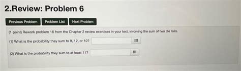 solved 2 review problem 6 previous problem probler list