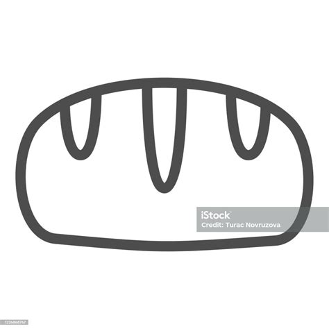 빵 라인 아이콘 베이커리 개념 흰색 배경에 덩어리 기호 모바일 개념 및 웹 디자인에 대 한 개요 스타일에 빵 아이콘 덩어리 벡터