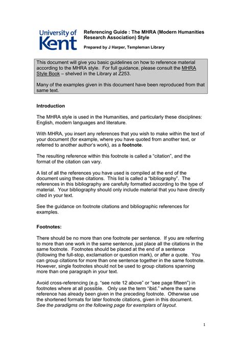 Referencing Guide The Mhra