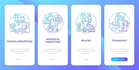Supply Chain Disruptions Blue Gradient Onboarding Mobile App Screen Logistics Walkthrough 4