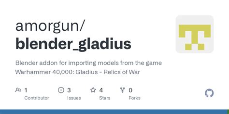 Github Amorgunblendergladius Blender Addon For Importing Models