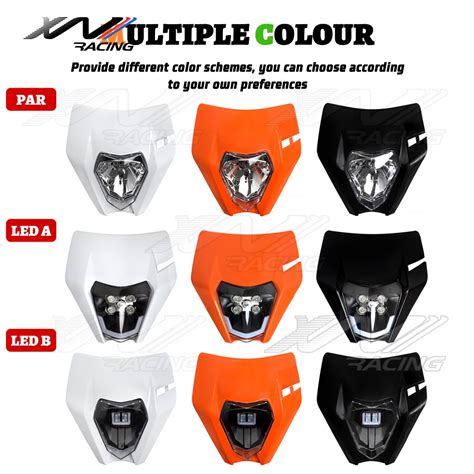 Xw Racing Dirt Bike Universal Light Motorcycle Led Headlamp Head Light