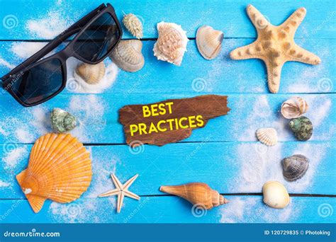 Best Practices Text With Summer Settings Concept Stock Image Image Of