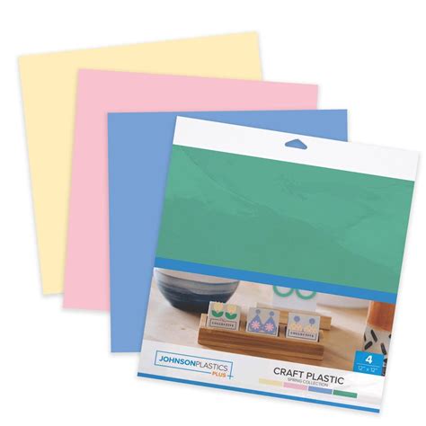 Craft Plastic Sheets For Cricut Laser Cutter Spring Colors 4 Pack