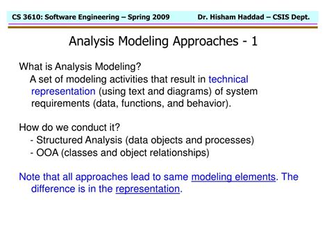ppt efficient analysis and modeling for software development