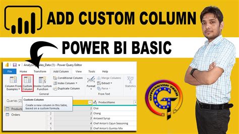 How To Add Custom Column In Power Bi Desktop Youtube