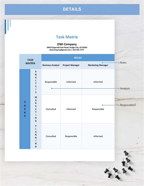 Task Matrix Template In Word Google Docs Download Template Net