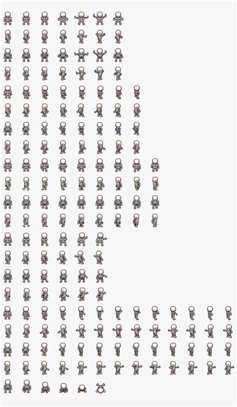 Skeleton Skeleton Sprite Sheet Free Transparent PNG Download PNGkey