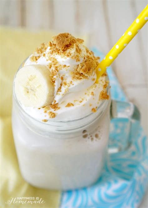 Healthy Banana Cream Creme Pie Smoothie Best Healthy Smoothie Recipe