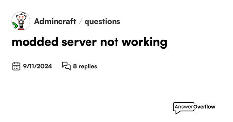 Modded Server Not Working Admincraft
