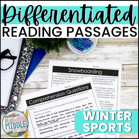 Reindeer Differentiated Reading Comprehension Passage Printable
