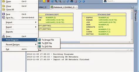 Create Png Pdf Oracle Database Schema Er Table Relationship Diagram Using Data Modeler