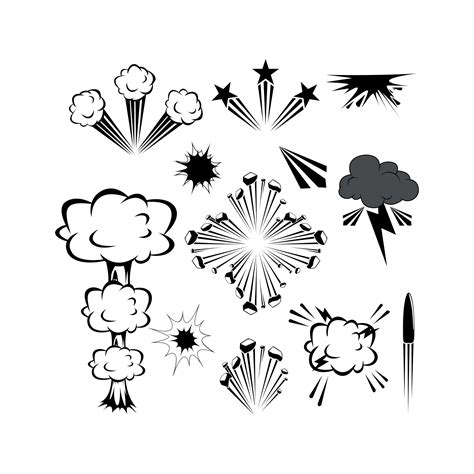 Explosion Illustration Symbol Collection Vector Art At Vecteezy
