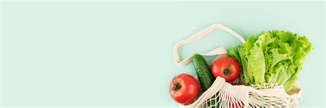 야채와 과일이 든 끈 가방 친환경 쇼핑객을 위한 재사용 가능한 메쉬 가방 책임감 있는 쇼핑 배너 0에 대한 스톡 사진 및 기타 이미지 Istock