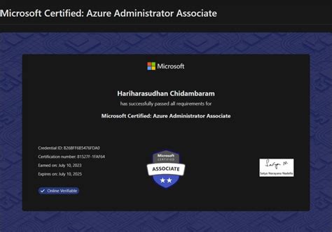 hariharasudhan c on linkedin recertification microsoft
