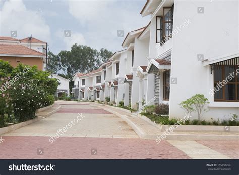 Row Houses On Both Sides Tiled Stock Photo Shutterstock