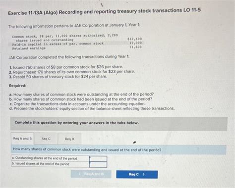 solved exercise 11 13a algo recording and reporting