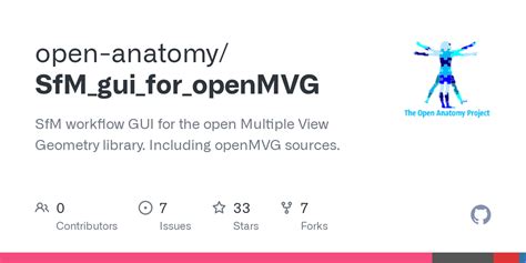 GitHub Open Anatomy SfM Gui For OpenMVG SfM Workflow GUI For The Open Multiple View Geometry