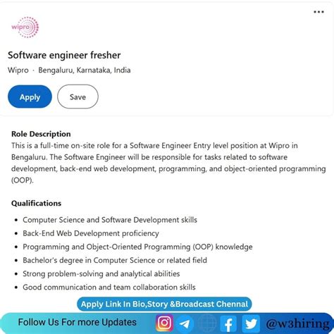 Wipro Recruitment 2024 Hiring Software Engineer Bachelors Degree W3hiring