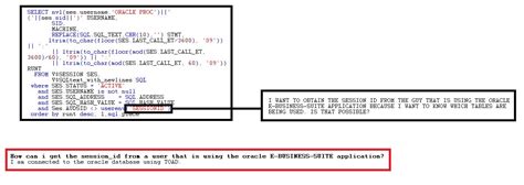 Sql Trying To Know Which Tables Are Executed In The Oracle External