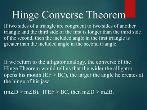 Hinge Theorem Grade 8 Powerpoint Presentation Pptx