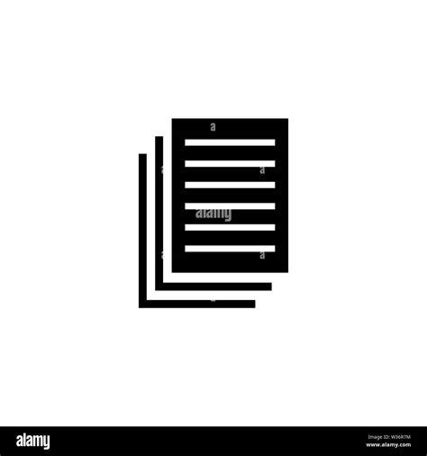 Paper Documents Flat Vector Icon Illustration Simple Black Symbol On White Background Paper