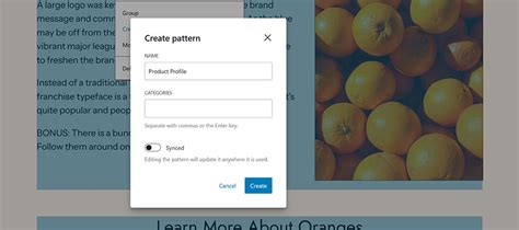 how to create and manage block patterns in wordpress sirrona web design