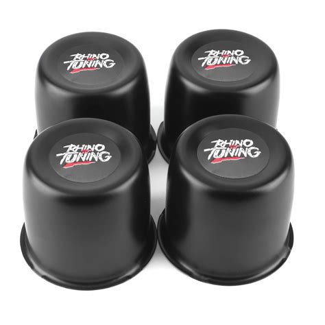Rtrhinotuning 3 31 Wheel Center Caps Stainless Steel Push Through Black Trailer