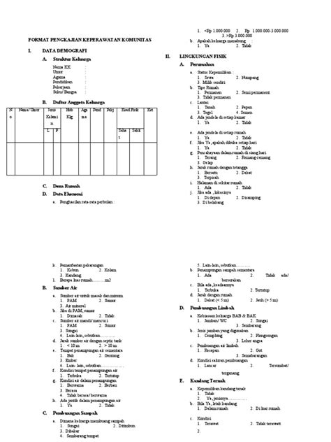 Format Pendataan Komunitas Pdf