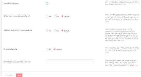 How To Override Global Settings In Wordpress Forms Registrationmagic