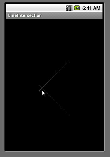 Android How To Get Intersection Point Of Two Linesimageviews