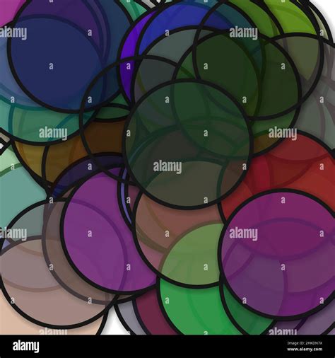 Circle Shadows Generative Art Background Art Illustration Stock Vector