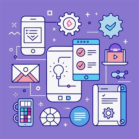 Business Process Automation With Technology Premium Ai Generated Vector