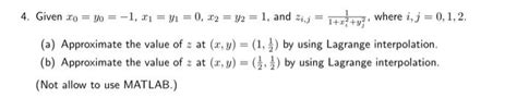solved 4 given x0 y0 −1 x1 y1 0 x2 y2 1 and