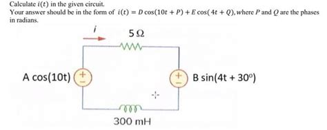Solved Calculate I T In The Given Circuit Your Answer Chegg