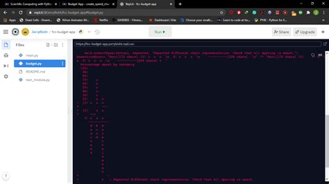 budget app create spend chart is giving error on repl it python