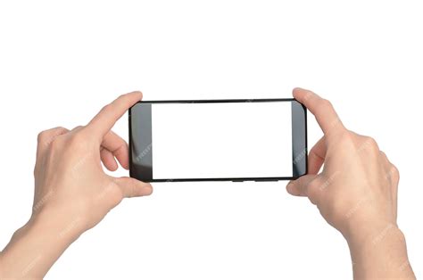 Manos Femeninas Sostienen Un Teléfono Inteligente Aislado Con Pantalla
