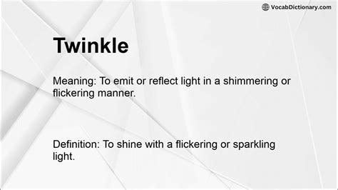 Twinkle Meaning Youtube