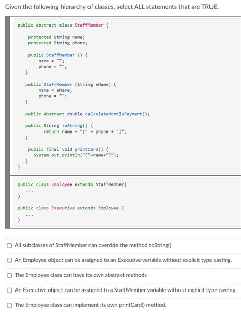 solved source code public abstract class staffmember {