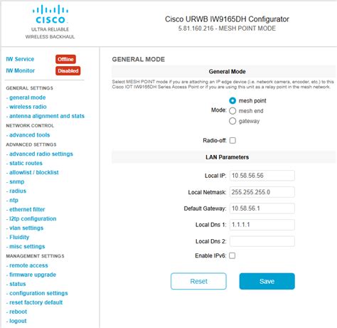 Cisco Ultra Reliable Wireless Backhaul For Catalyst Iw Access Points Software Configuration