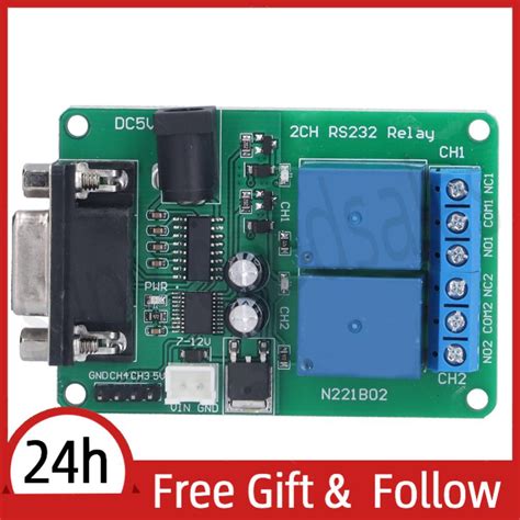 Supergoodsales RS232 Relay Board Relays Boards Remotes Controls DC 5V Anti Interference With LED