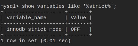 Set Variable Innodbstrictmode To Off On Target How To