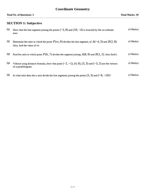 worksheet section formula pdf