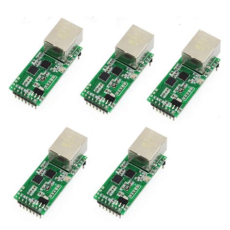 5x Usriot Usr Tcp232 T2 Tiny Serial Ethernet Network Converter Module