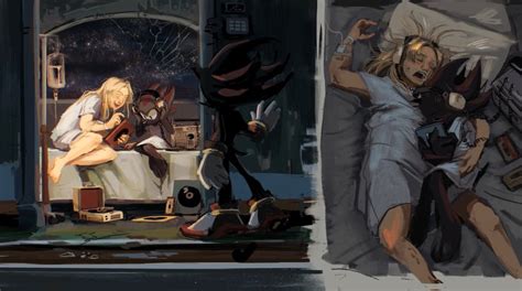 Shadow The Hedgehog And Maria Robotnik Sonic And More Drawn By Rat Riot Danbooru
