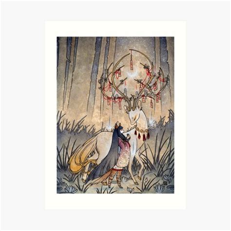 The Wish TeaKitsune Fox Yokai Art Print For Sale By TeaKitsune Redbubble