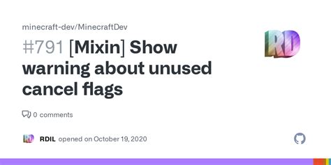 Mixin Show Warning About Unused Cancel Flags Issue Minecraft Dev MinecraftDev GitHub